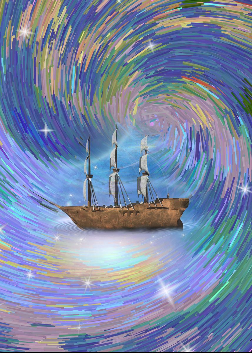 'Sailing ship' Poster, picture, metal print, paint by Bruce Rolff ...