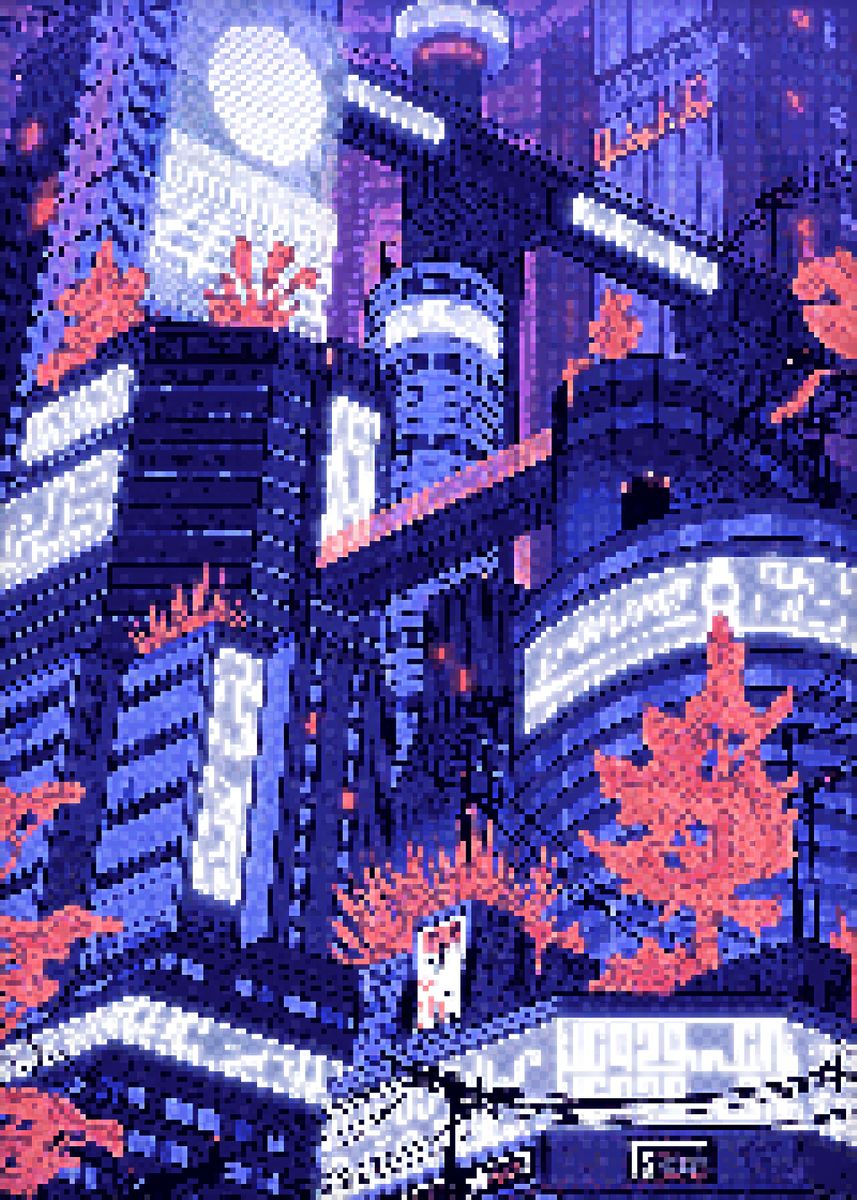 'Cyberpunk City' Poster by MOSI | Displate