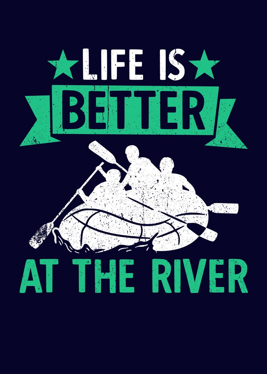 'Funny River Rafting' Poster, picture, metal print, paint by MzumO ...