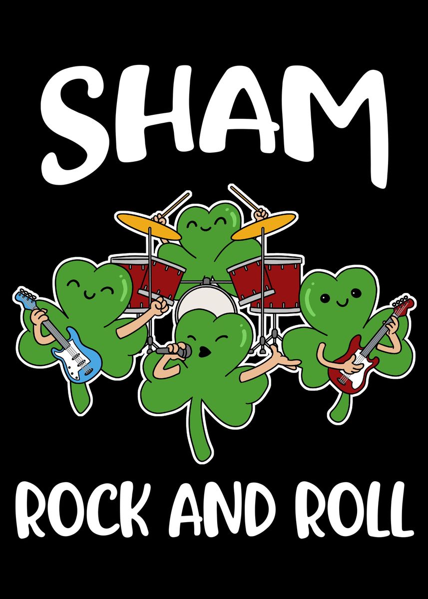 'Sham Rock And Roll' Poster, picture, metal print, paint by CatRobot ...