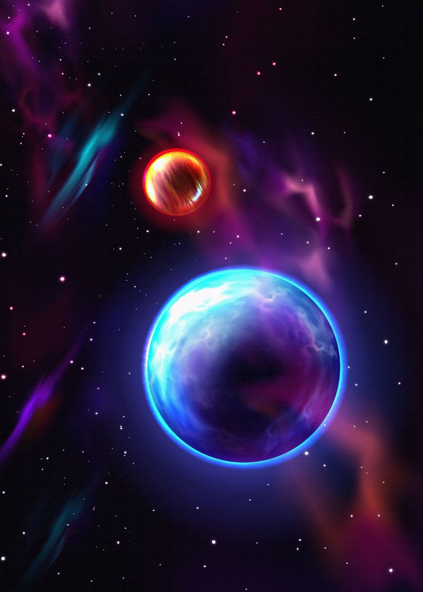 'Realistic galaxy' Poster, picture, metal print, paint by HildaWarren ...