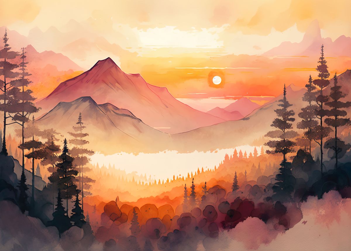 'Bright Sunrise' Poster by Quasarai | Displate