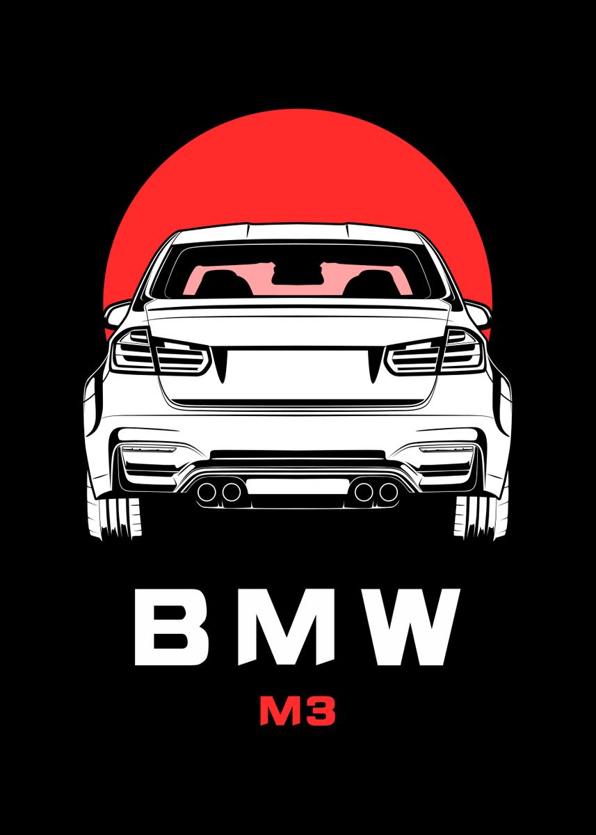 'BMW M3' Poster, picture, metal print, paint by Faissal Thomas | Displate