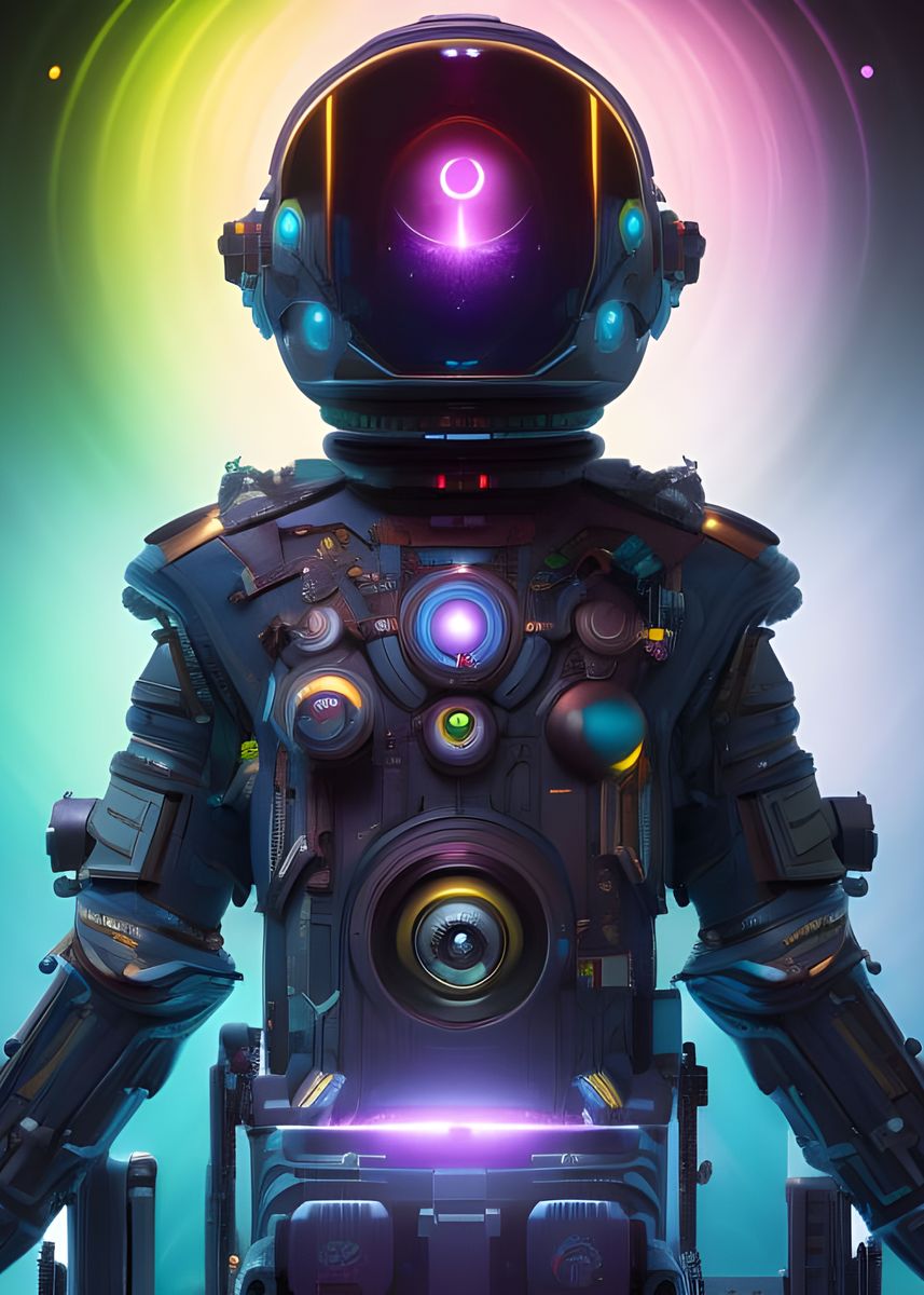 'Atompunk Astronaut' Poster, picture, metal print, paint by Christine ...