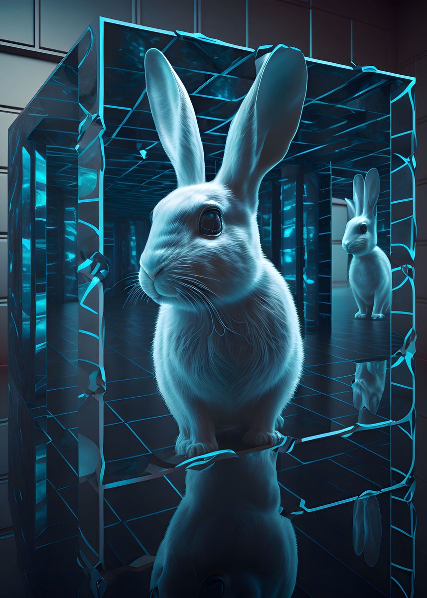 'Cube Rabbit' Poster by Jai Kingsdale | Displate
