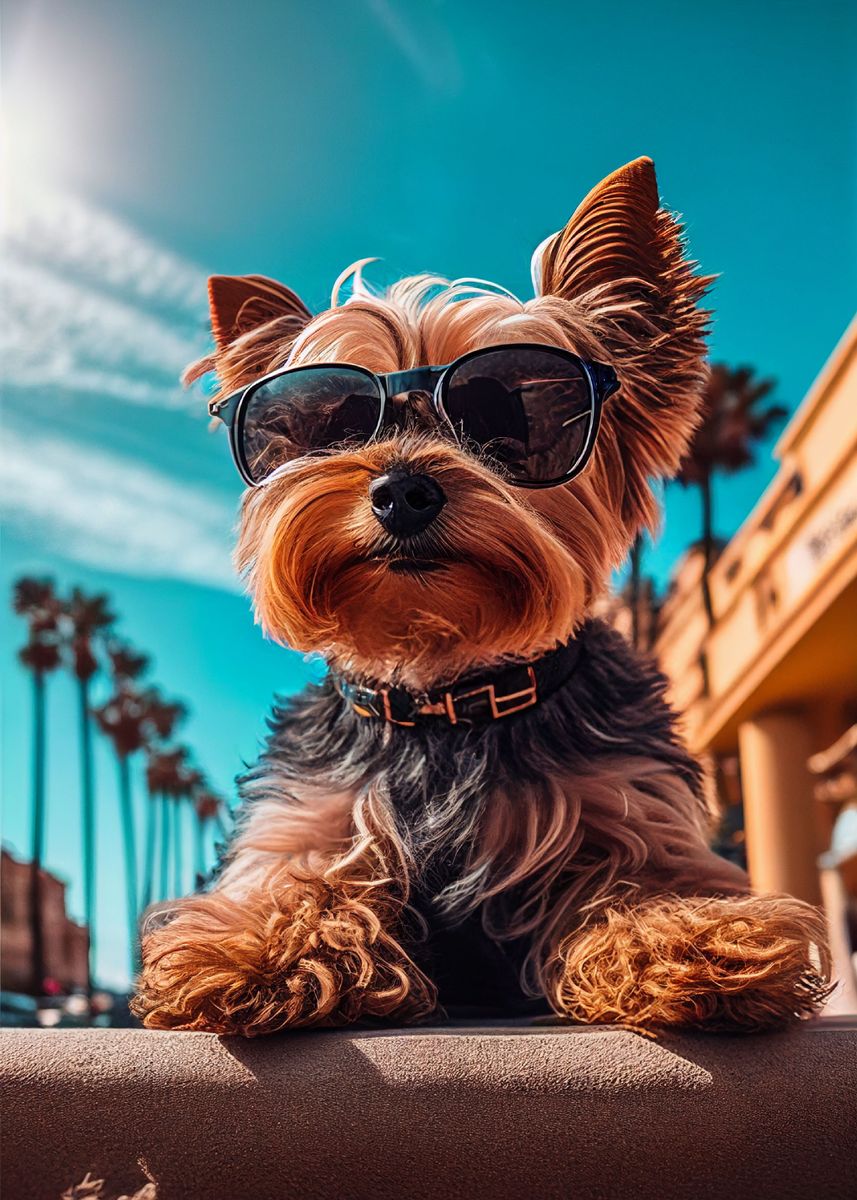 'YORKIE' Poster, picture, metal print, paint by Media Editing | Displate