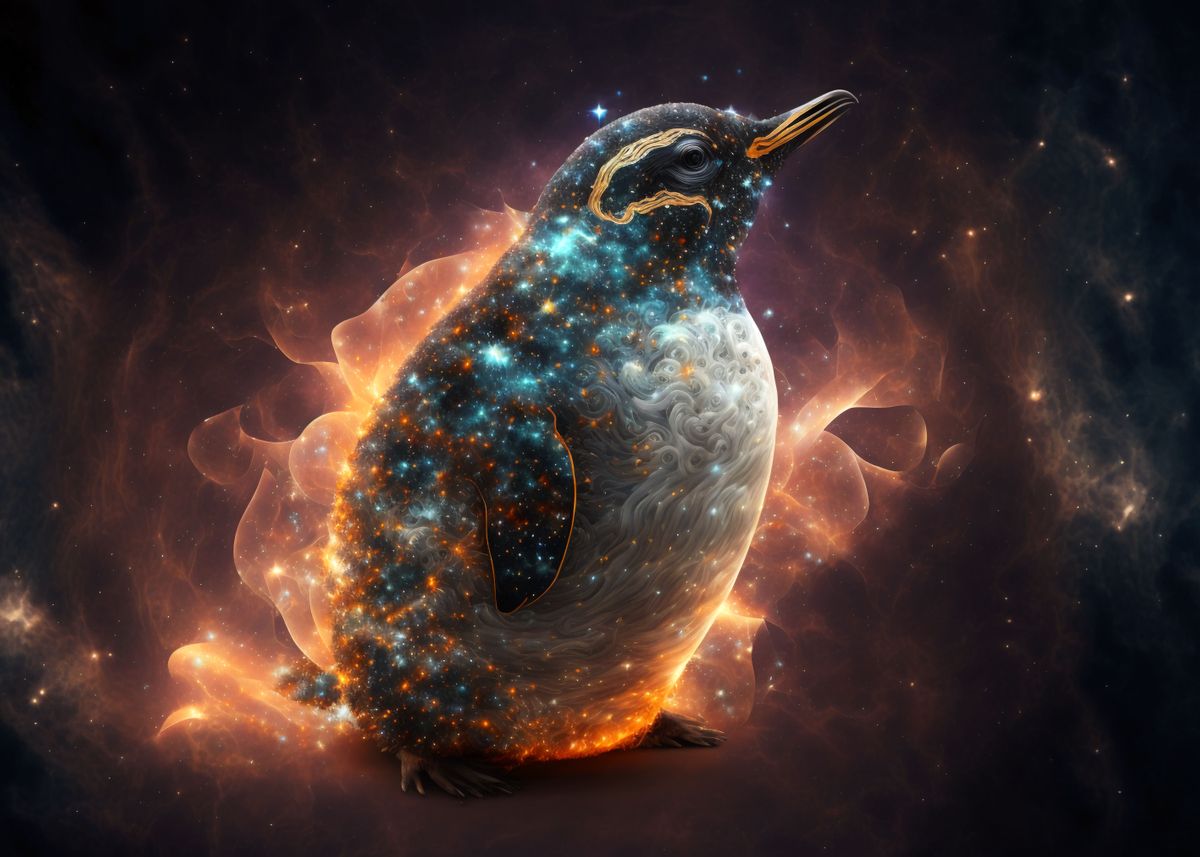 'Spirit Animal Penguin' Poster by Jiri Hodecek | Displate