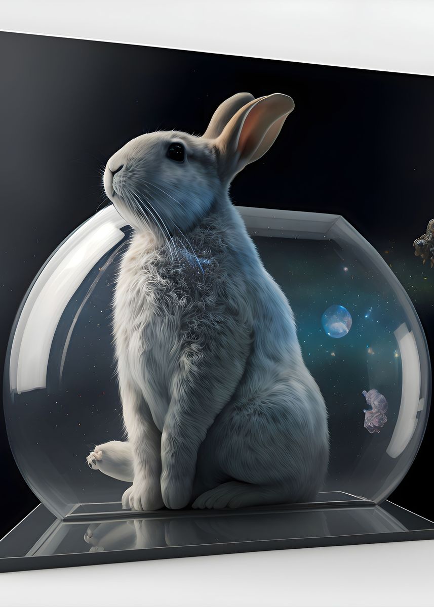'Cube Sphere Rabbit' Poster, picture, metal print, paint by Jai ...