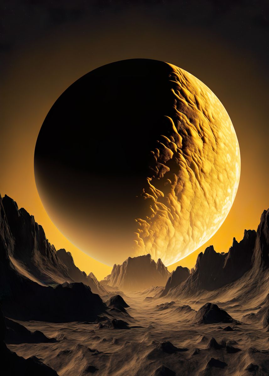 'Yellow Venus Planet' Poster, picture, metal print, paint by AyrioArt ...