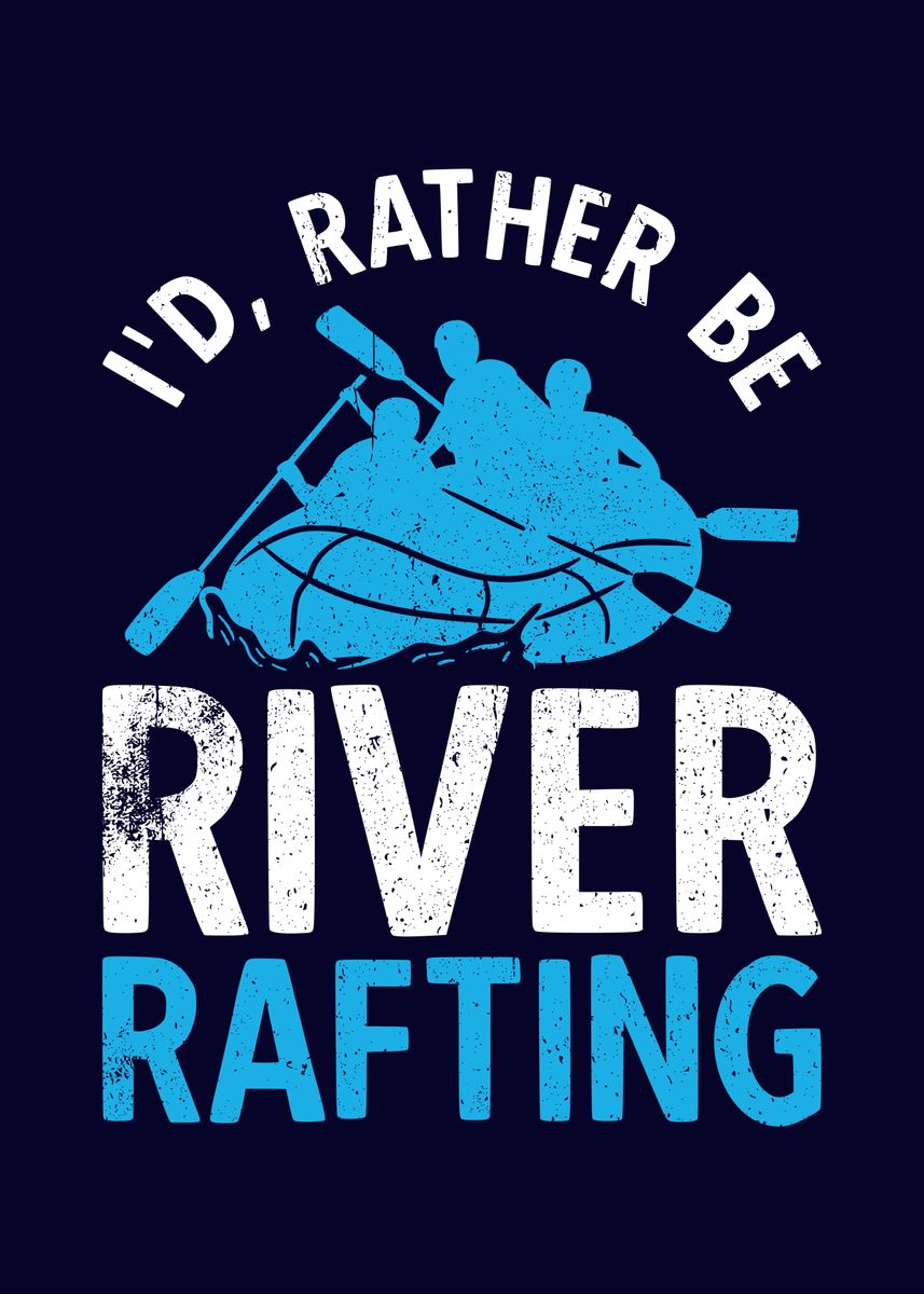'Funny River Rafting' Poster, picture, metal print, paint by MzumO ...