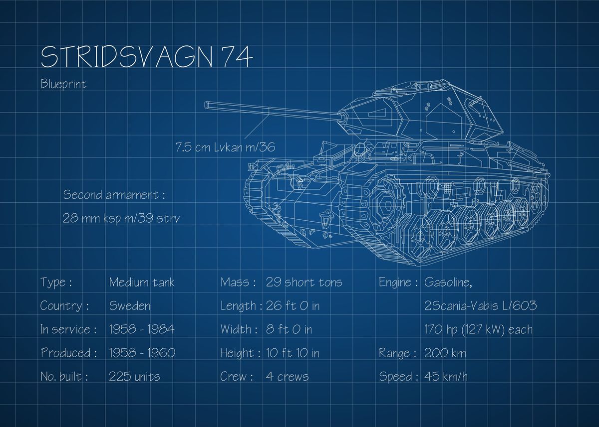 'STRV 74' Poster by Lintang Wicaksono | Displate