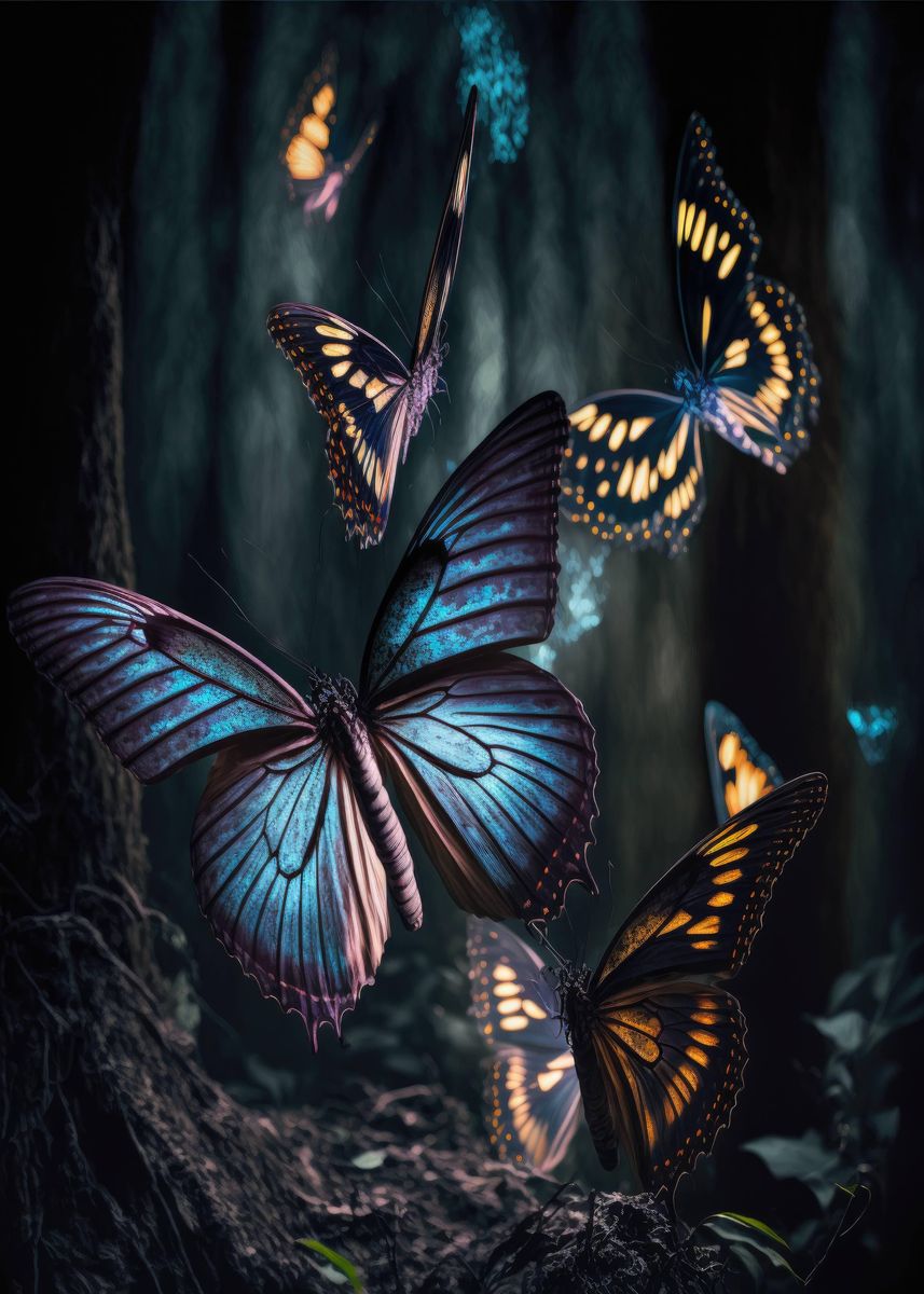 'Flutter of Butterfly wings' Poster, picture, metal print, paint by ...