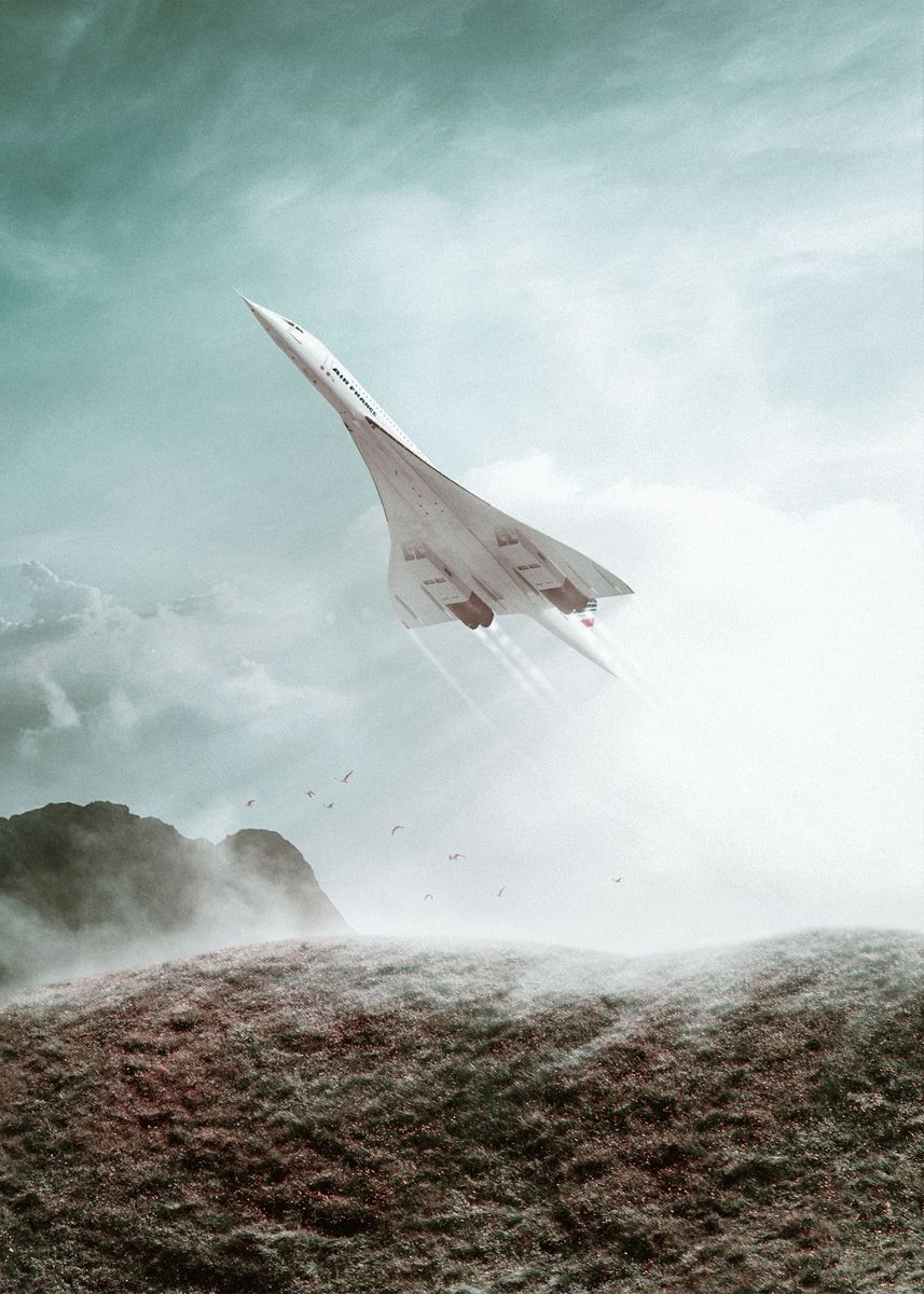 'jet plane concorde' Poster, picture, metal print, paint by cookaynne ...