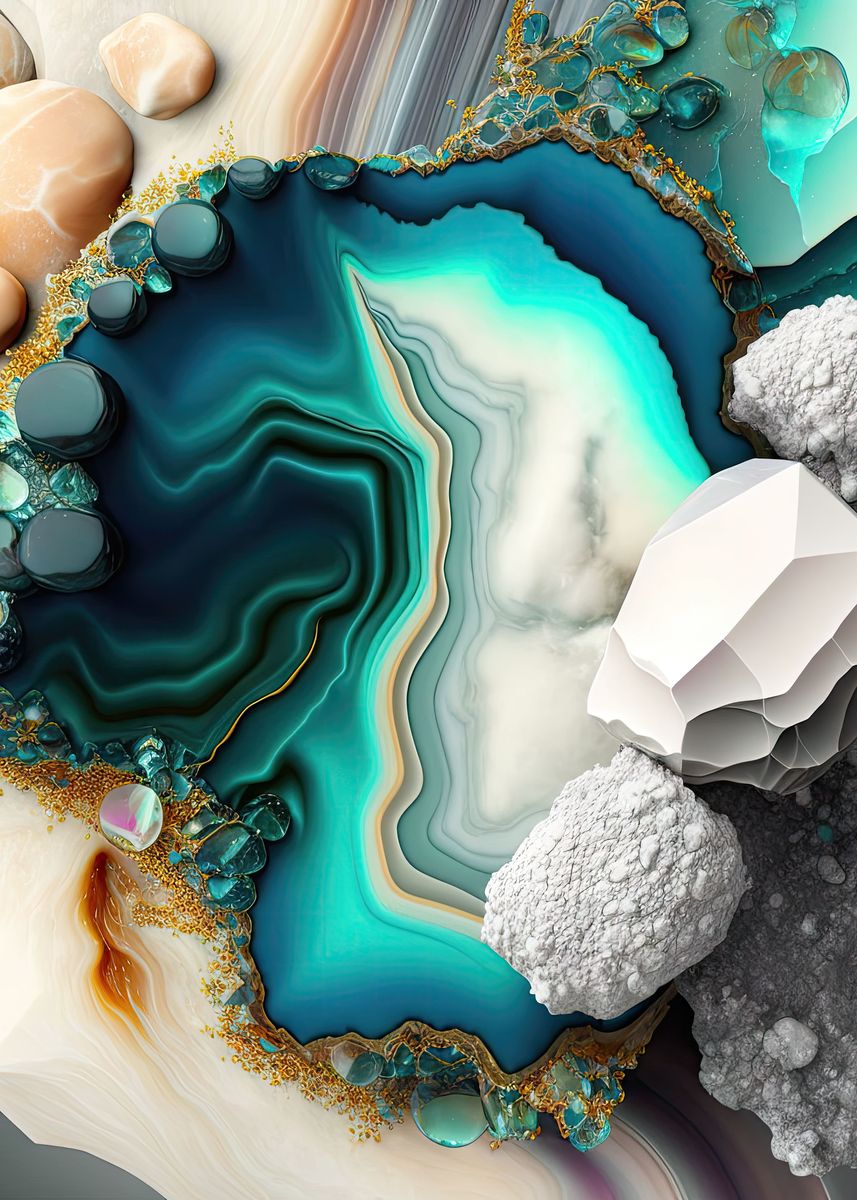 'Modern Digital Abstract' Poster, picture, metal print, paint by ...