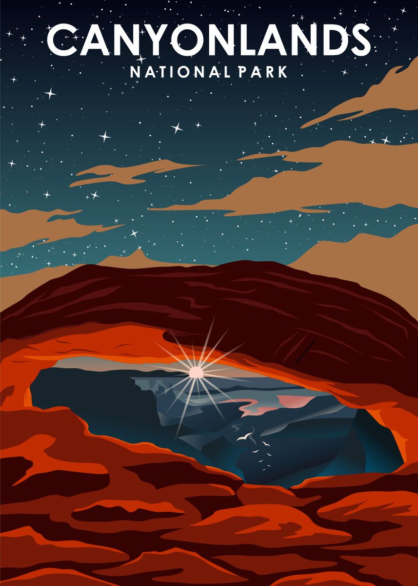 'Canyonlands National Park' Poster, picture, metal print, paint by Jorn ...