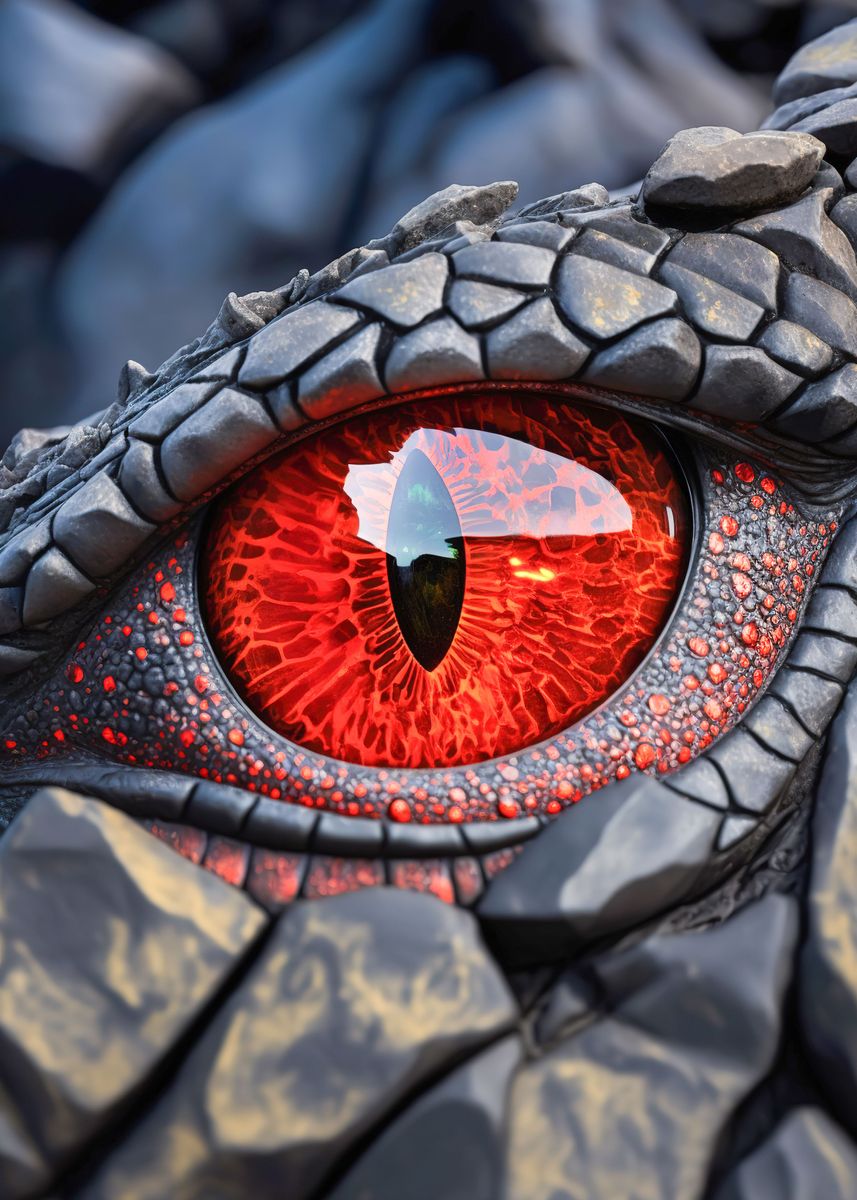 'Stone dragon eye' Poster, picture, metal print, paint by Arturo Vivo ...