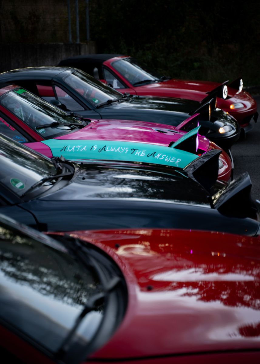 'Miata Is Always The Answer' Poster, picture, metal print, paint by ...