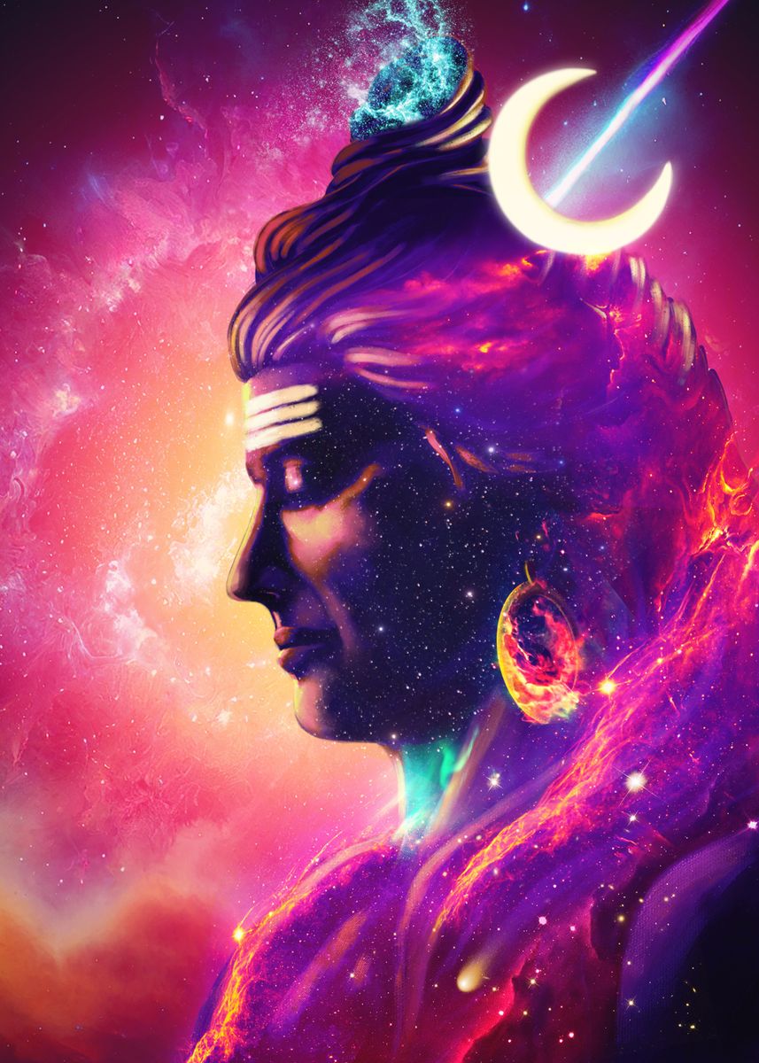 'Lord Shiva' Poster, picture, metal print, paint by Ishan Mishra | Displate