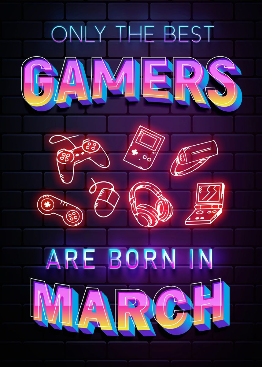 'born in march' Poster by Ron Corkery | Displate
