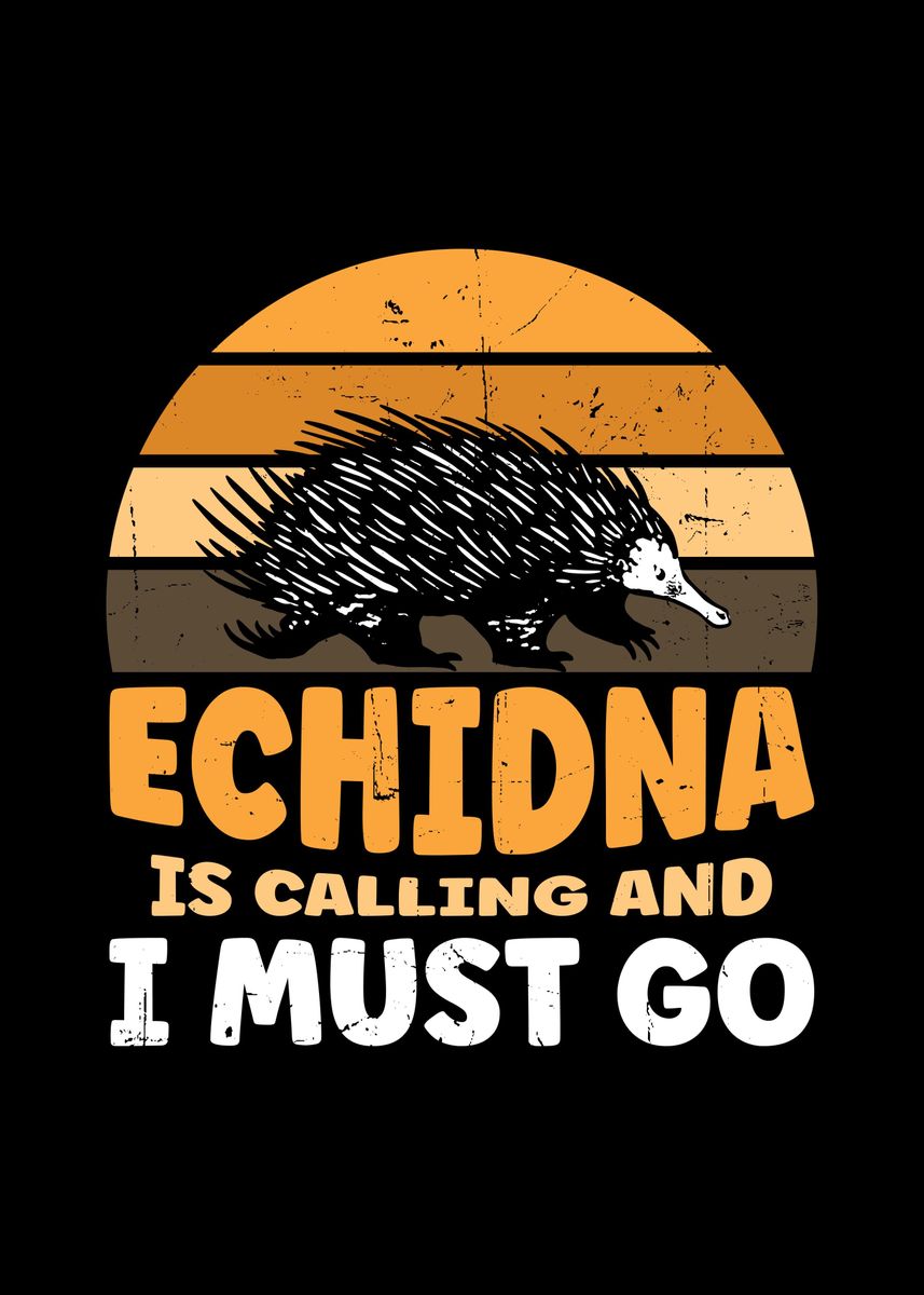 'Echidna' Poster, picture, metal print, paint by Sebastian Wünsche ...