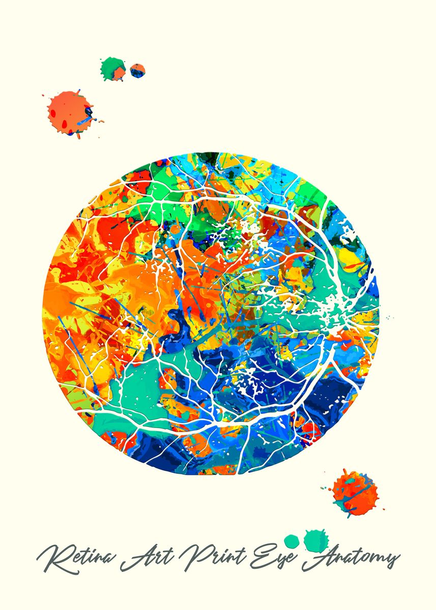 'Retina Art Print Eye ' Poster, picture, metal print, paint by Vincent ...