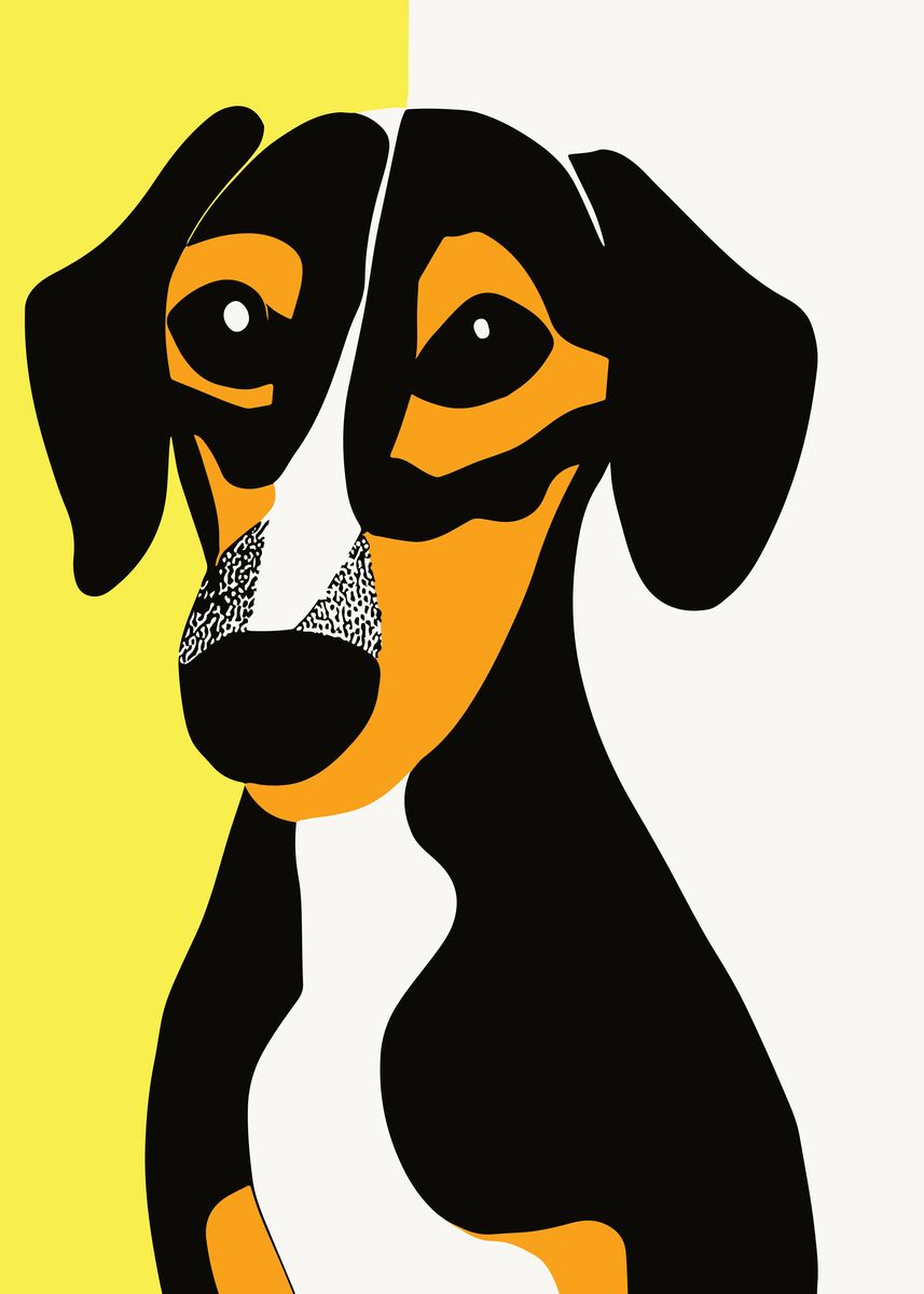 'Wiener Dog Portrait' Poster, picture, metal print, paint by ...