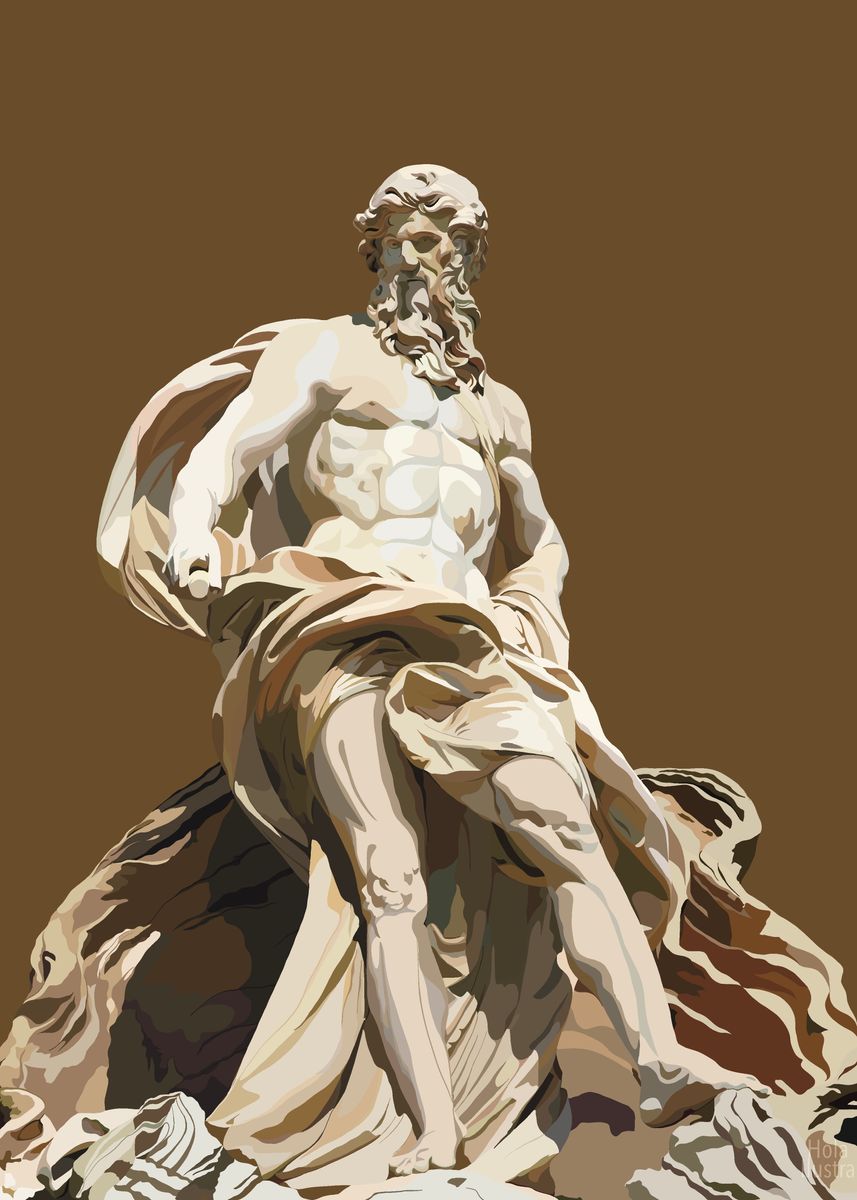 'Rome Famous Statue' Poster, picture, metal print, paint by holailustra ...