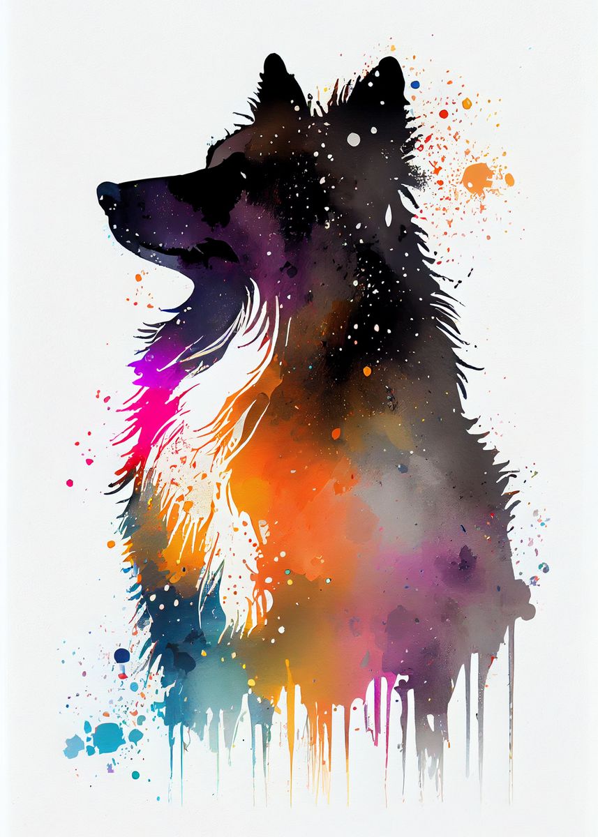 'Shetland Sheepdog Mini Col' Poster, picture, metal print, paint by ...