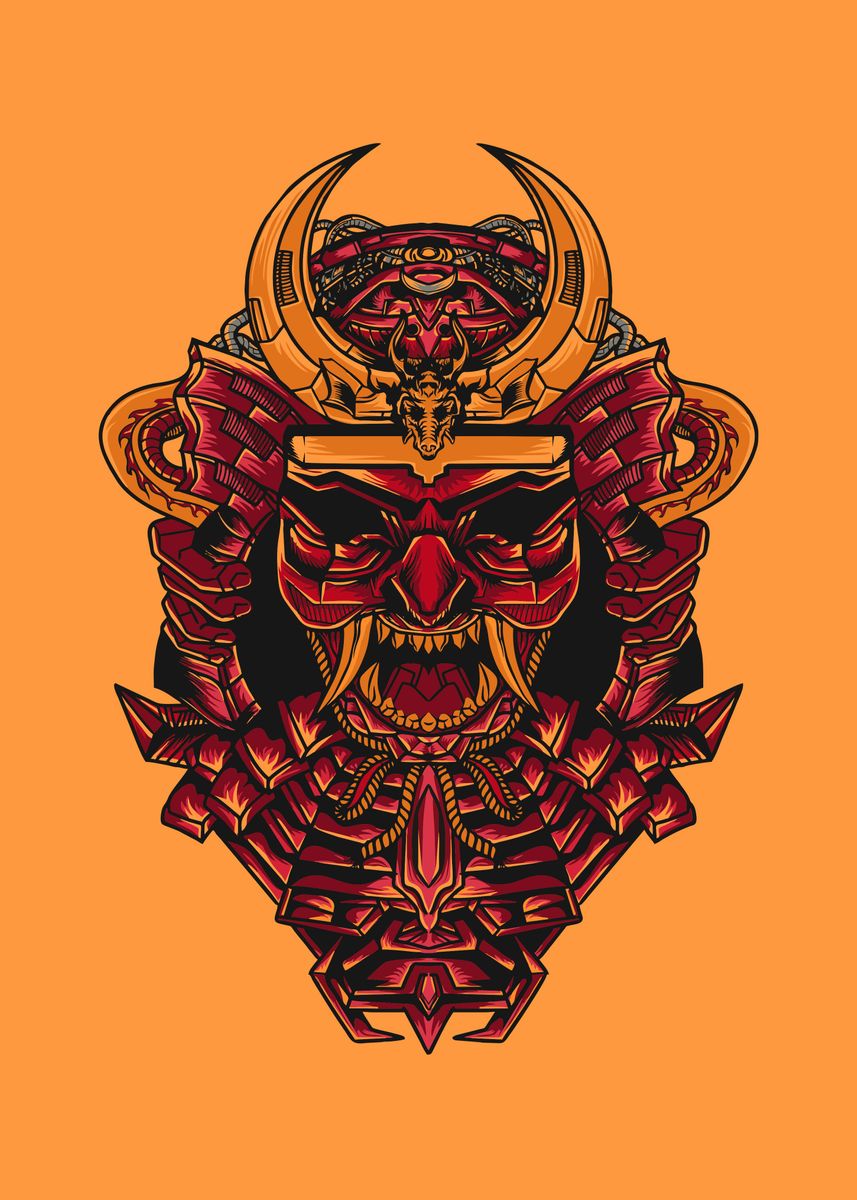 'Mecha samurai japanese' Poster, picture, metal print, paint by Tran ...