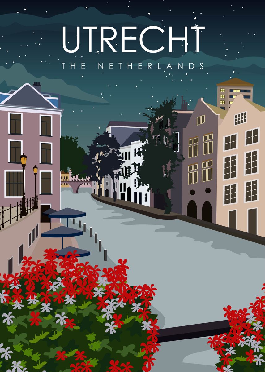 'Utrecht The Netherlands' Poster, picture, metal print, paint by Jorn ...