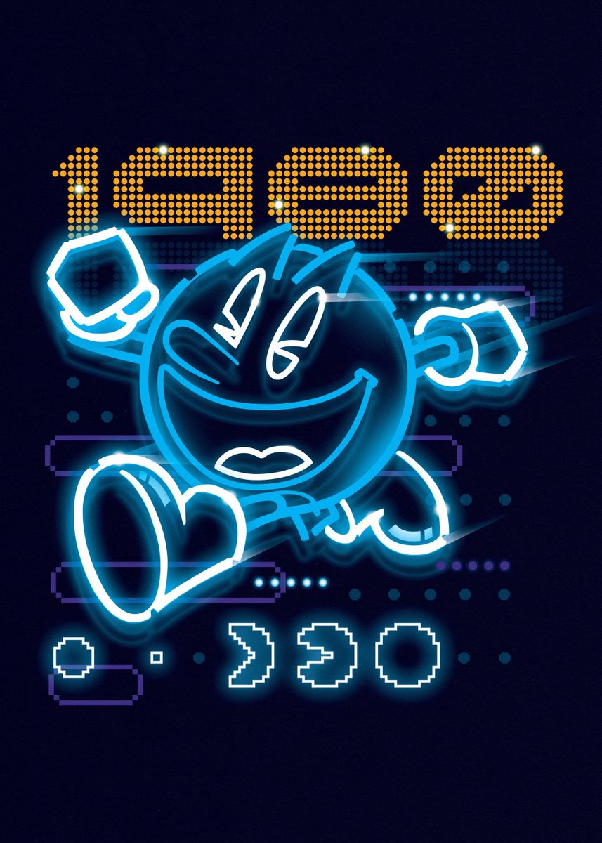'PAC-MAN 1980' Poster, picture, metal print, paint by PAC-MAN | Displate