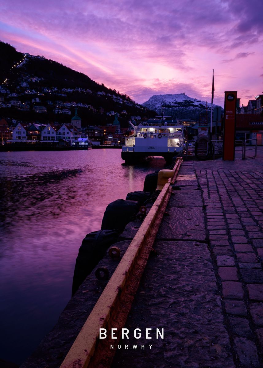 'Bergen ' Poster, picture, metal print, paint by Explore Universe ...