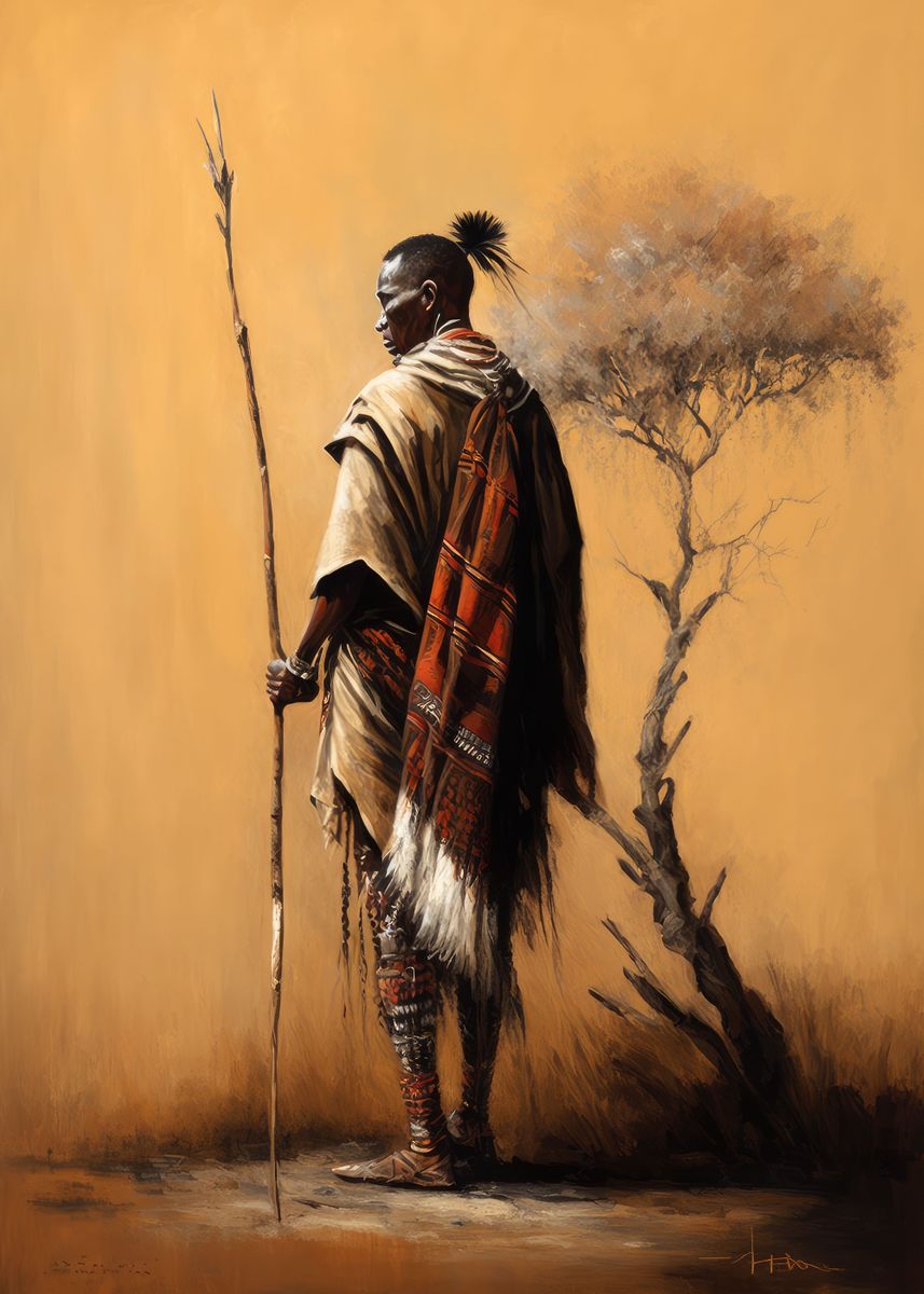 'Maasai African Tribes' Poster, picture, metal print, paint by ...
