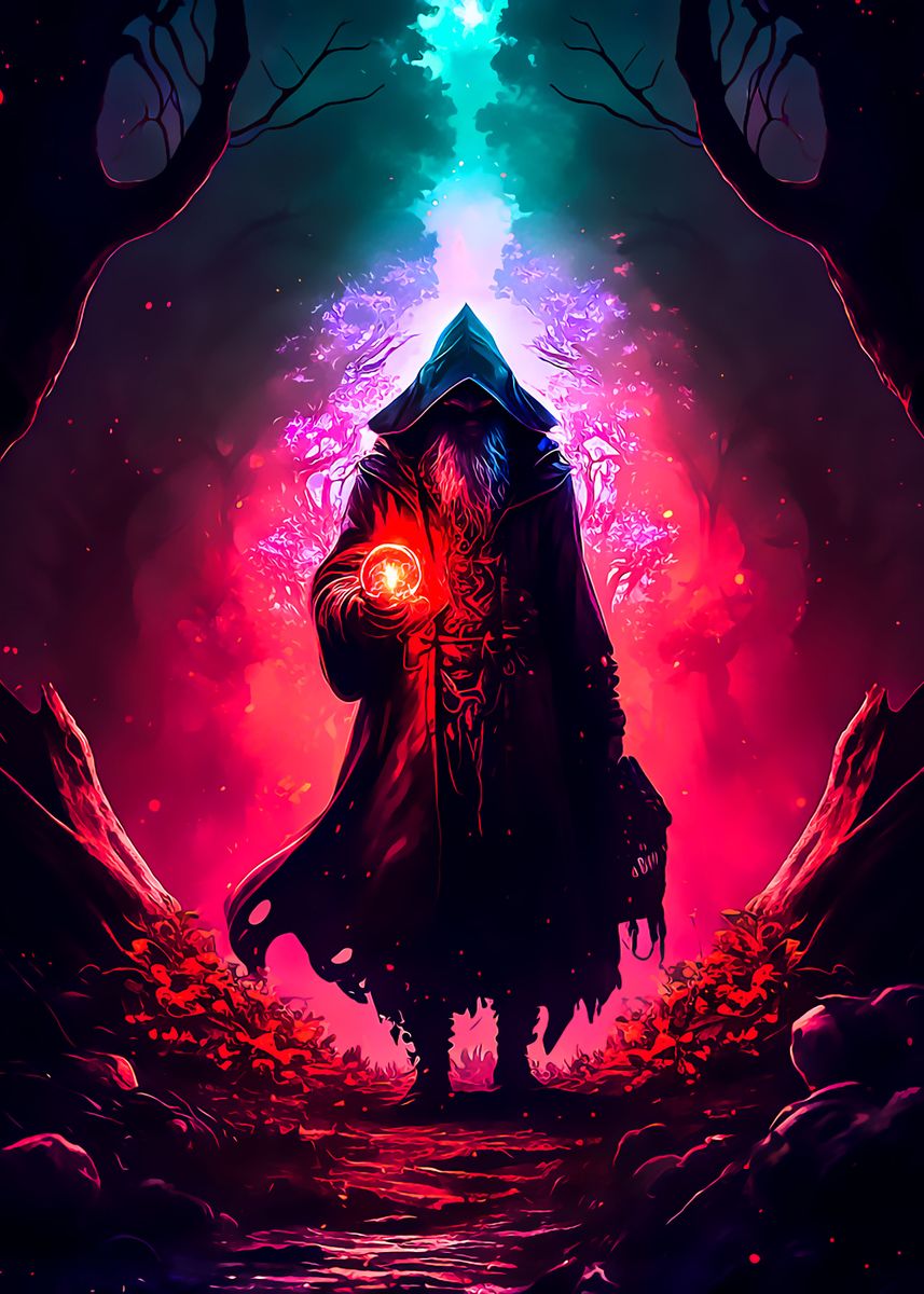 'Wizard' Poster, picture, metal print, paint by minh Vuong | Displate