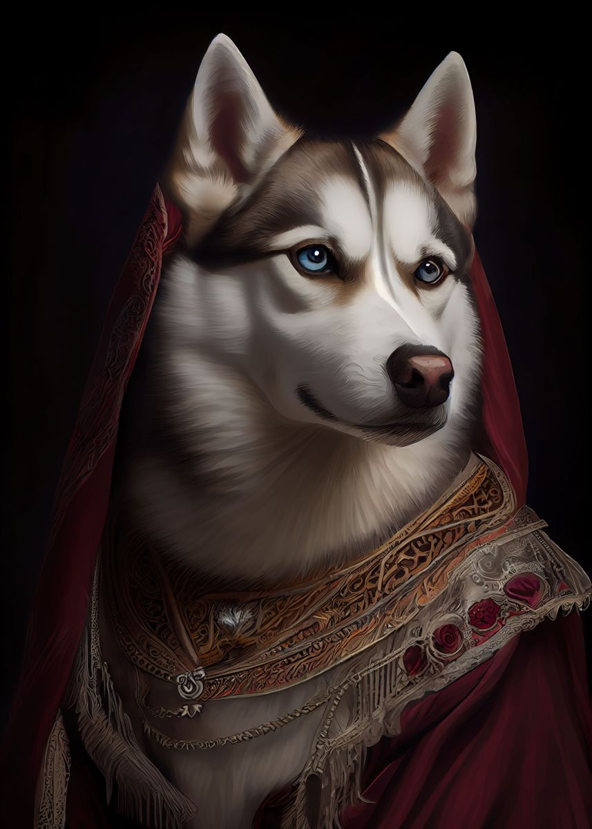 'Siberian Husky Medieval' Poster, picture, metal print, paint by Beast ...