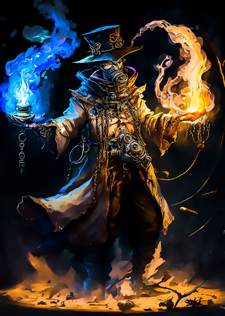 'Wizard' Poster, picture, metal print, paint by minh Vuong | Displate