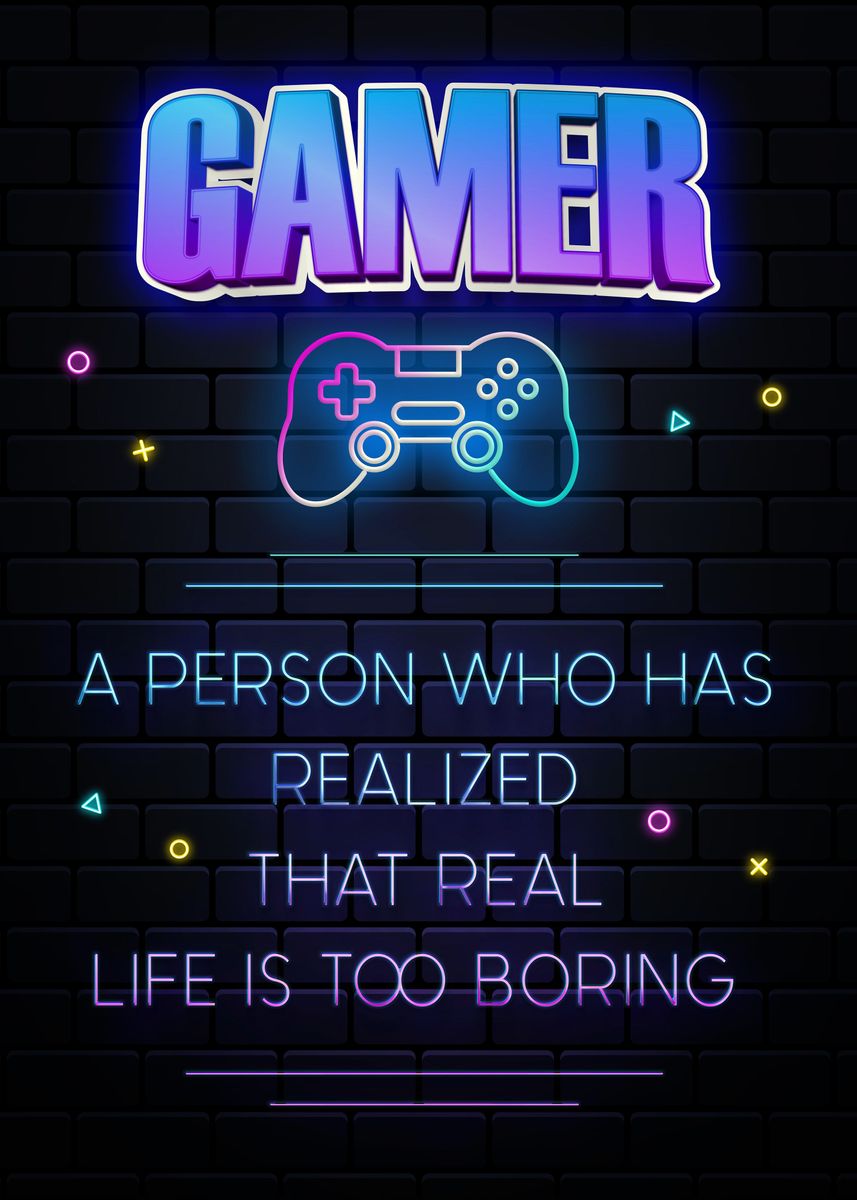 'real life is too boring' Poster, picture, metal print, paint by Ron ...