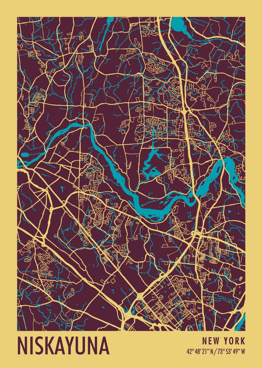 'Niskayuna' Poster, picture, metal print, paint by Miracle Studio ...