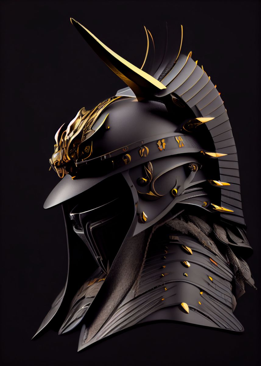 'Shogun Warrior Helmet' Poster, picture, metal print, paint by ...