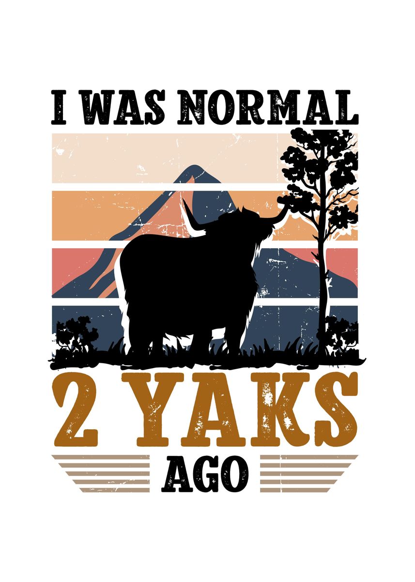 'Yak' Poster, picture, metal print, paint by Sebastian Wünsche | Displate