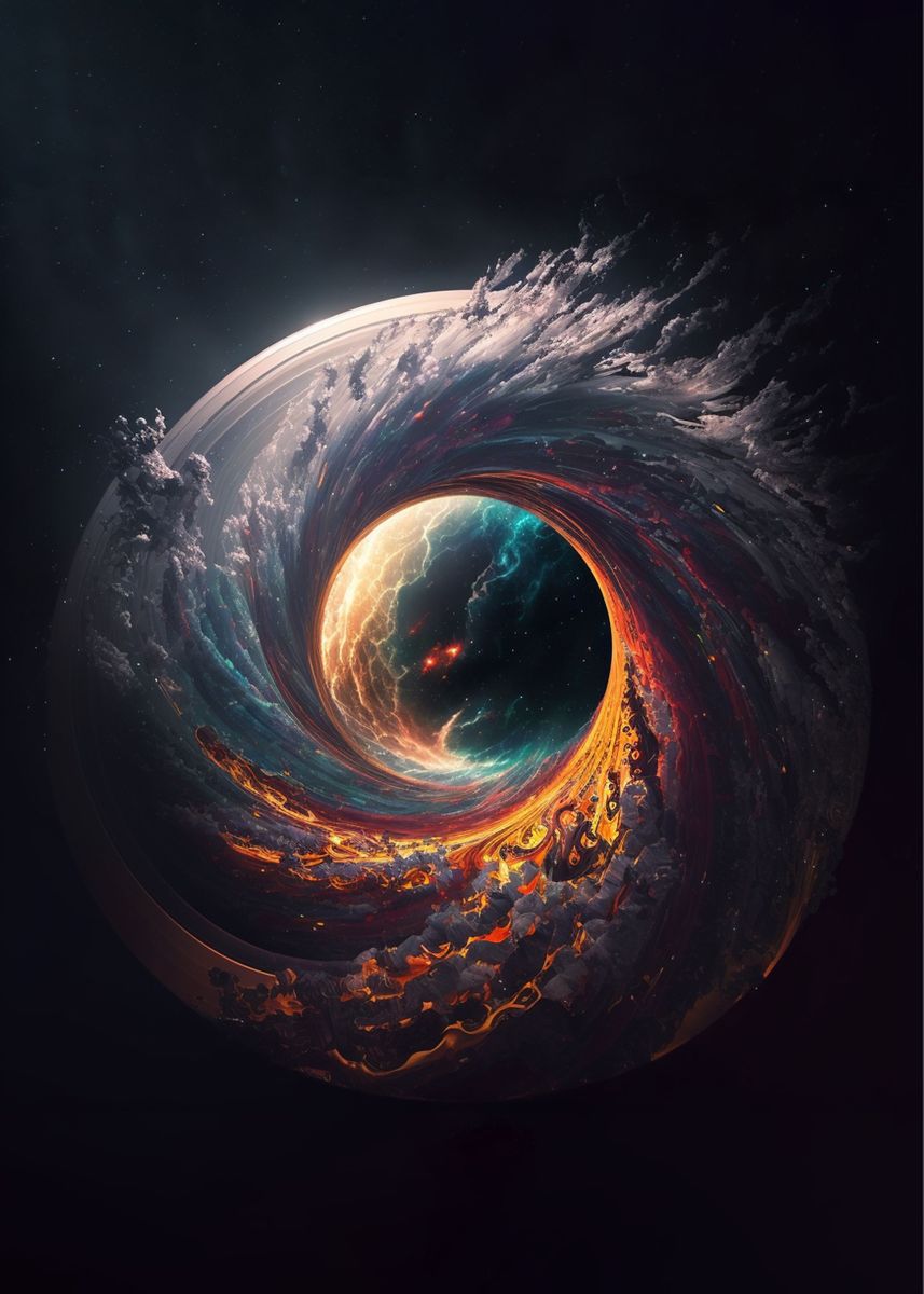 ' Circle Space galaxy ' Poster, picture, metal print, paint by Teriakos ...