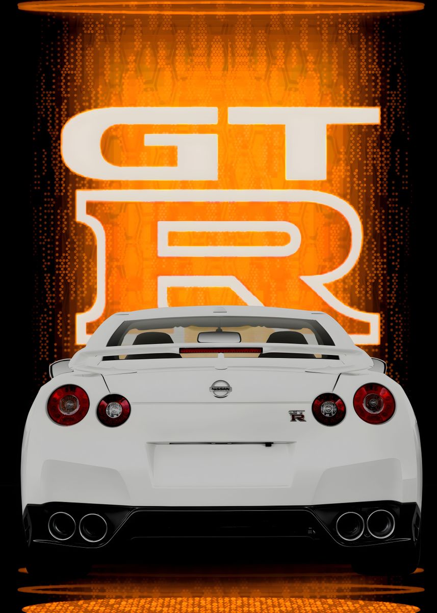 'Nissan gtr' Poster, picture, metal print, paint by Recca | Displate