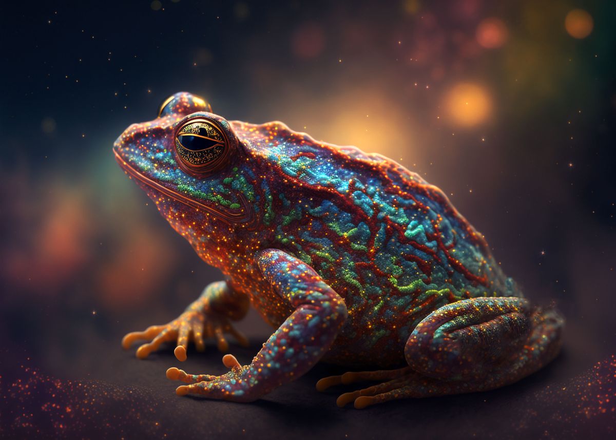 'Spirit Animal Frog' Poster by Jiri Hodecek | Displate