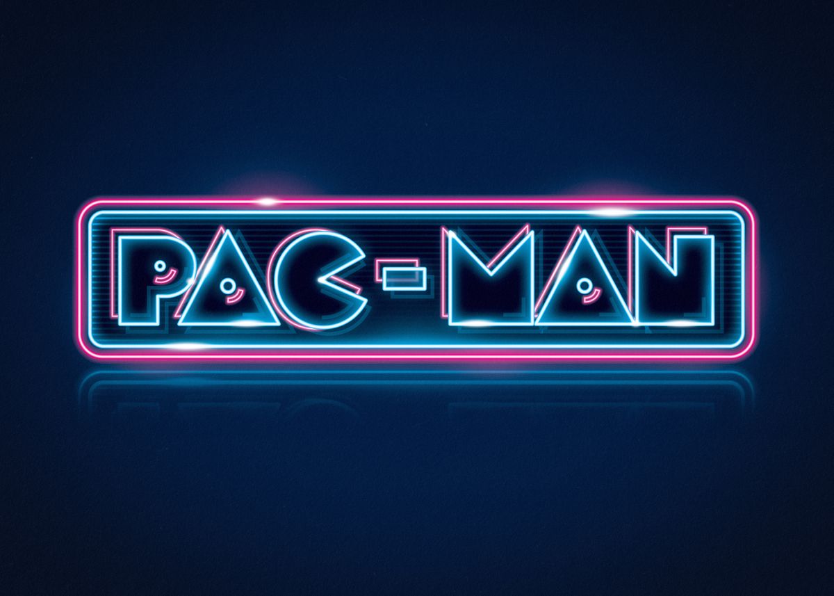 'PAC-MAN Logo Neon' Poster by PAC-MAN | Displate