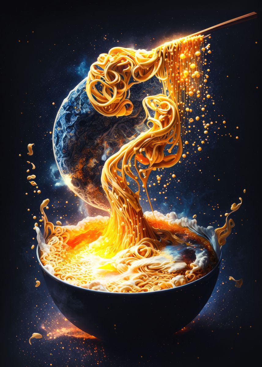 'Space Ramen' Poster by Astrodeum | Displate