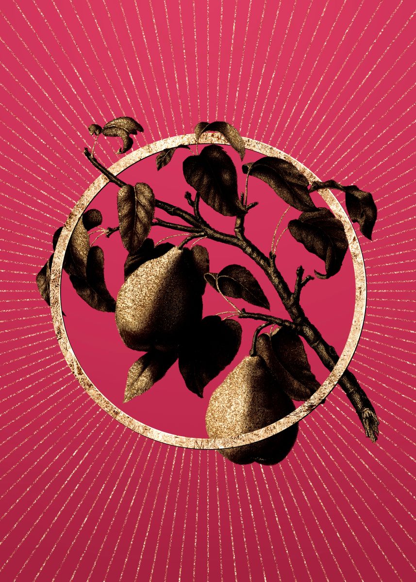 'Gold Wild European Pear' Poster, picture, metal print, paint by Holy ...
