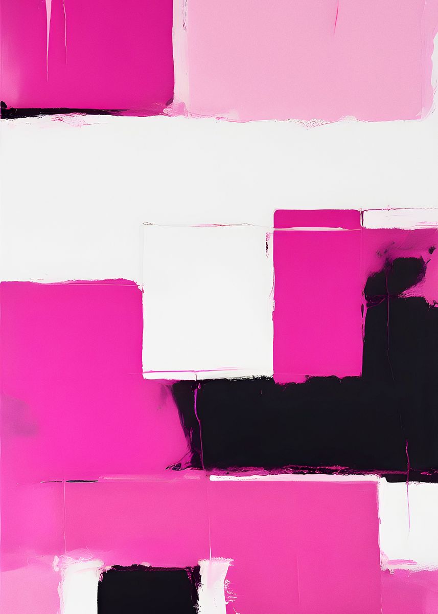 'Pink Ethereal Dreams' Poster, picture, metal print, paint by BluePinkPanther | Displate