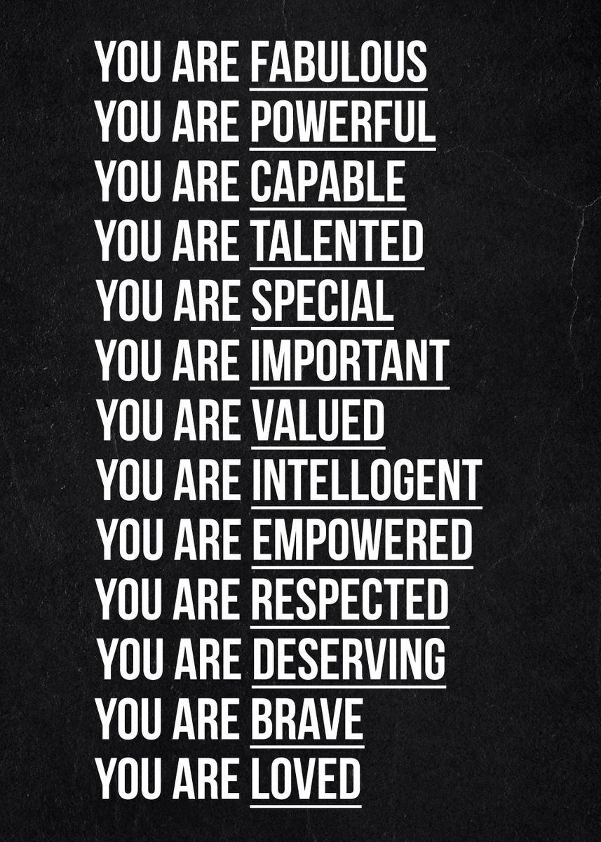 'you are motivation' Poster, picture, metal print, paint by Motivation ...