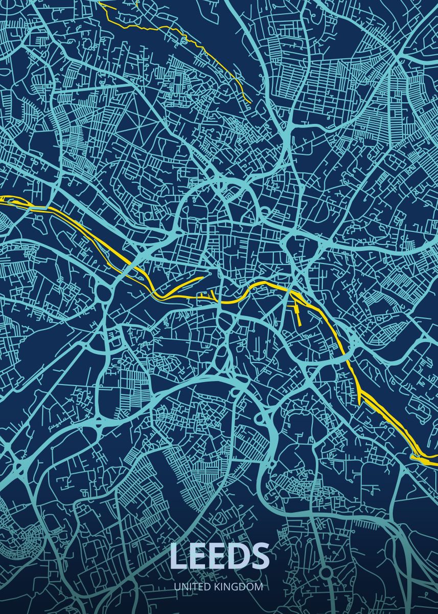 'LEEDS' Poster by CRAFTSSSTUDIO | Displate