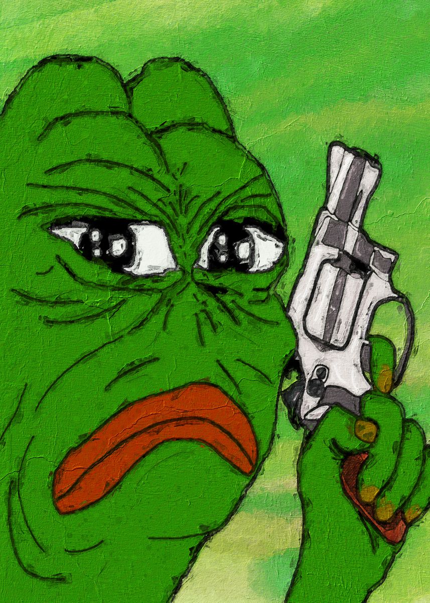 'Pepe the Frog' Poster, picture, metal print, paint by Meme Daily ...
